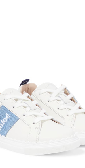 Chloe Kids - ChloÃ© Kids Logo leather sneakers