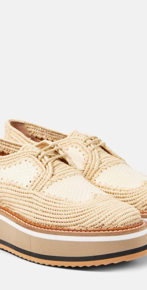 Clergerie - Blake raffia platform brogues