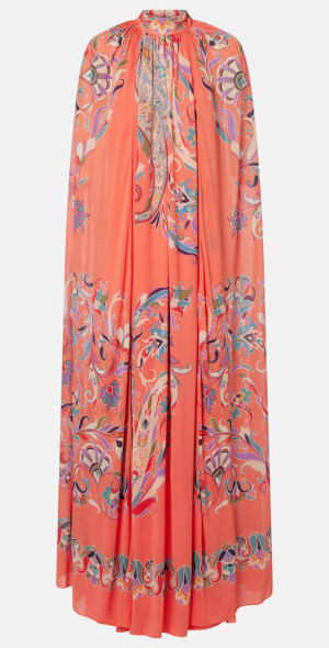 Etro - Paisley caped gown