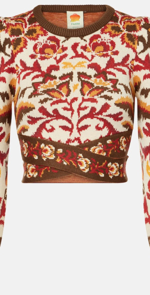 Farm Rio - Printed cropped top