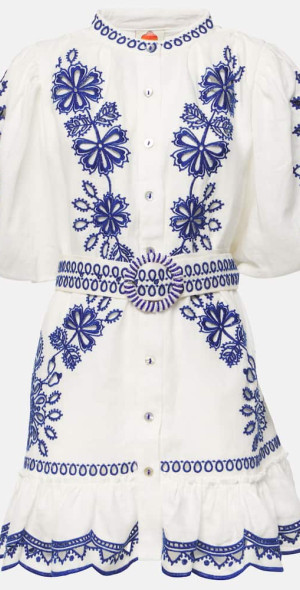 Farm Rio - Richelieu linen minidress