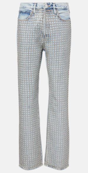 Frame - Showgirl embellished straight jeans