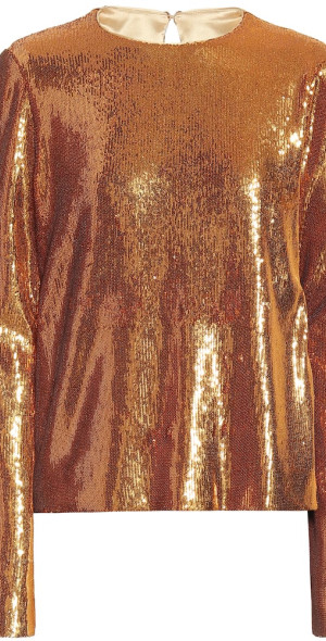 Galvan - Gilded Clara sequined top