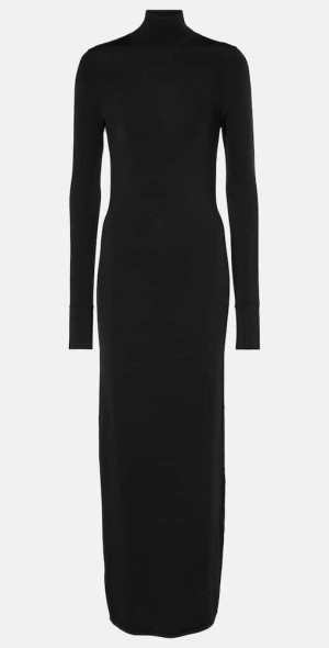 Galvan - Iris turtleneck jersey maxi dress