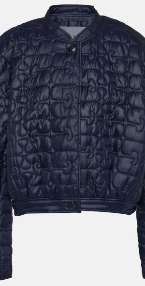 Ganni - Quilted cropped jacket