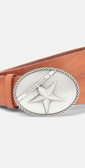 Golden Goose - Star Buckle leather belt
