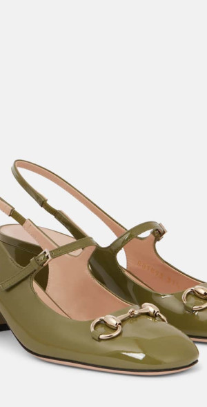 Gucci - Horsebit 55 patent leather Mary Jane pumps