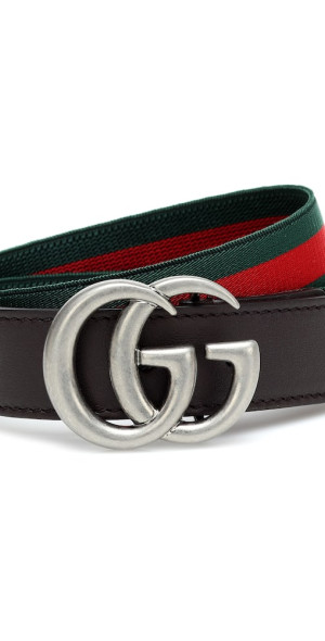 Gucci Kids - GG leather-trimmed belt
