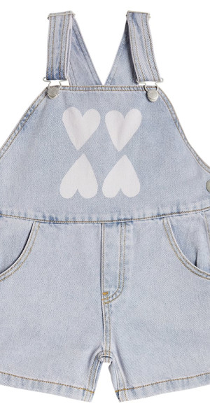 Jellymallow - Heart denim overalls