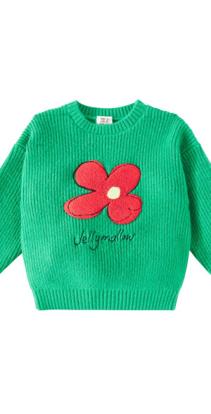 Jellymallow - JM Flower embroidered ribbed-knit sweater