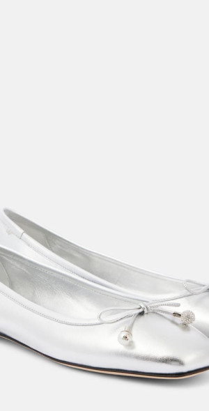 Jimmy Choo - Elme metallic leather ballet flats