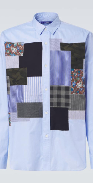 Junya Watanabe - Patchwork cotton Oxford shirt