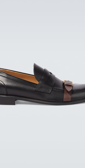 JW Anderson - Animated leather penny loafers