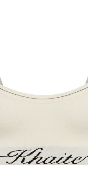 Khaite - Carmelo logo intarsia knit bralette