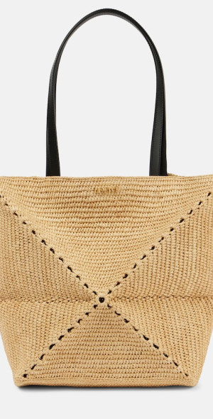 Loewe - Paula's Ibiza Puzzle Fold raffia tote bag