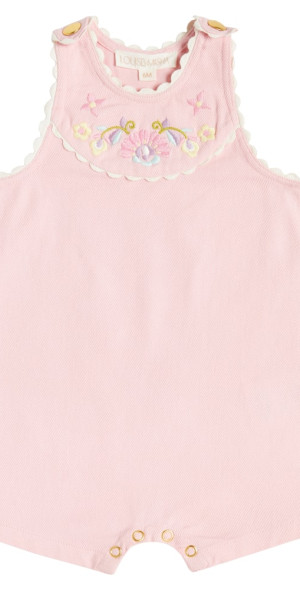 Louise Misha - Baby Elena embroidered cotton jumpsuit