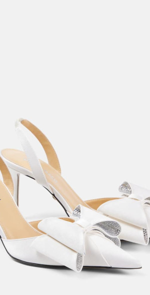 Mach & Mach - Le Cadeau 85 satin slingback pumps