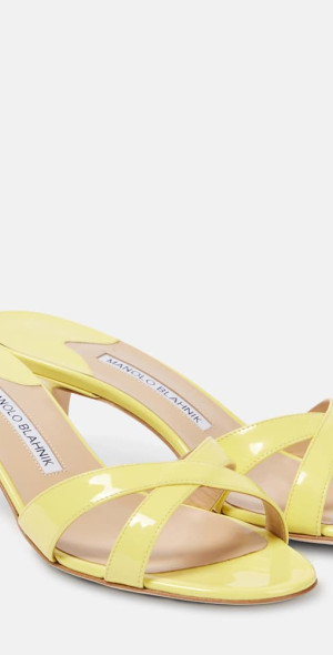 Manolo Blahnik - Callamu 50 patent leather sandals