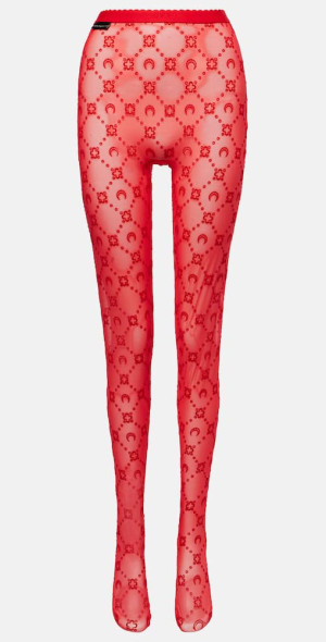 Marine Serre - Moonogram mesh tights