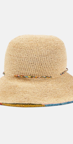 Missoni - Crochet raffia bucket hat