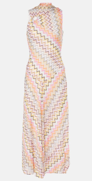Missoni - Zigzag gathered midi dress