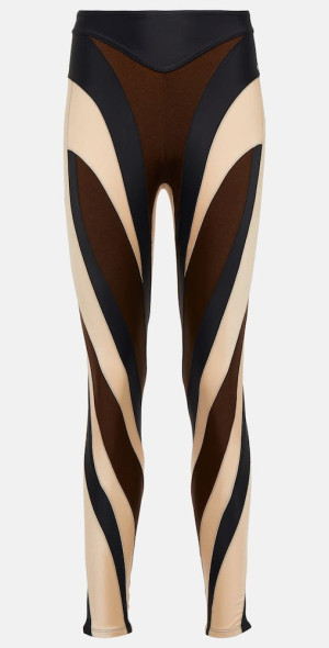 Mugler - Spiral high-rise leggings