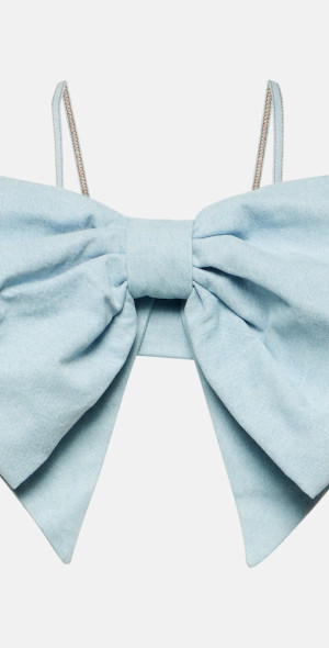 Nina Ricci - Bow-detail denim bra top