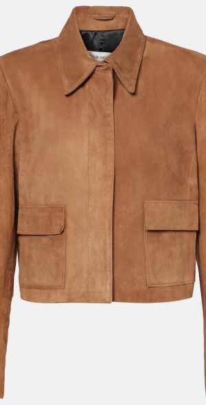 Nour Hammour - Bleeker cropped suede jacket