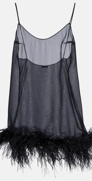 Oseree - OsÃ©ree Feather-trimmed minidress