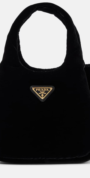 Prada - Mini padded velvet tote bag