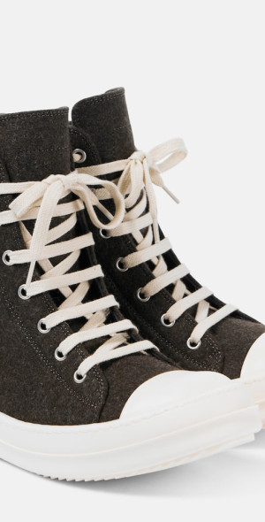 Rick Owens - Felt high-top sneakers