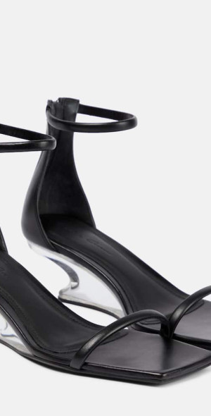 Rick Owens - Leather wedge sandals