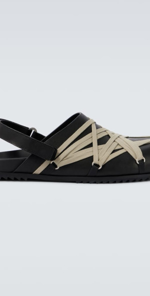 Rick Owens - Megalace Mule leather clogs