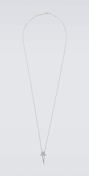 Rick Owens - Pentagram sterling silver necklace