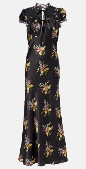 Rodarte - Floral silk satin maxi dress