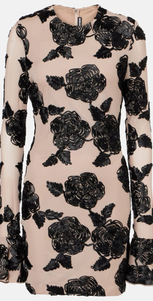 Rotate - Floral mesh minidress