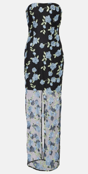 Rotate - Floral mesh tube dress