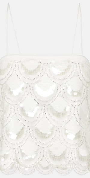 Rotate - Sequined cropped top