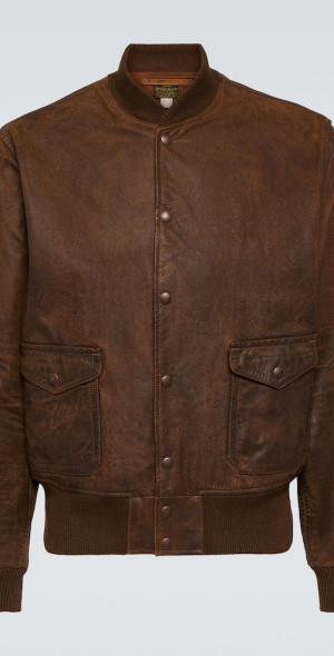 RRL - Leather bomber jacket