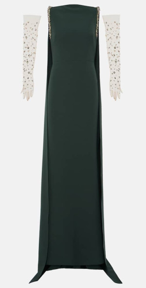 Safiyaa - Caped embroidered gown