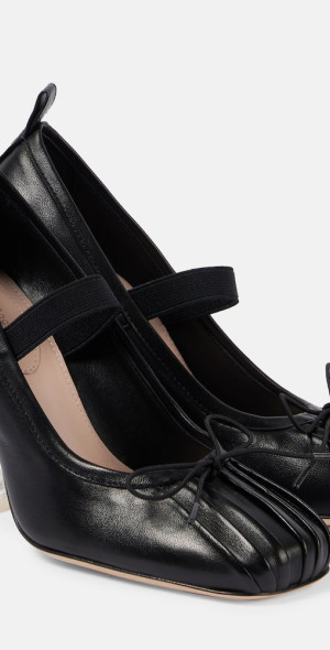 Simone Rocha - Ballerina leather pumps