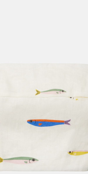 Staud - Federico printed linen crop top