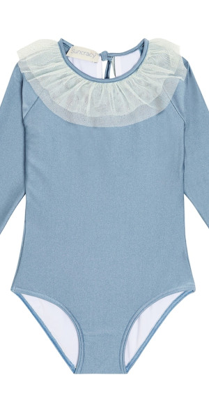 Suncracy - Laguna Azul tulle-trimmed swimsuit