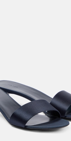 The Row - Combo satin mules