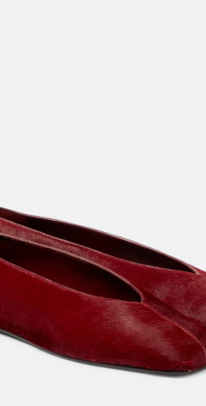 The Row - Eva Two calf hair ballet flats