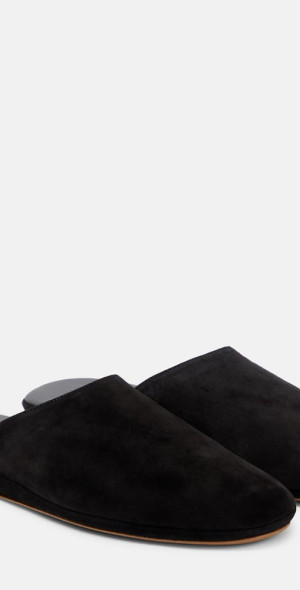 The Row - Franco suede slides