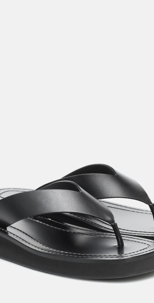 The Row - Ginza leather platform slides