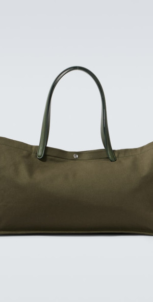 The Row - Idaho XL leather-trimmed canvas tote bag