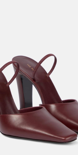 The Row - Leather slingback pumps