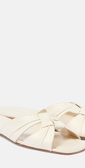 The Row - Soft Knot leather slides